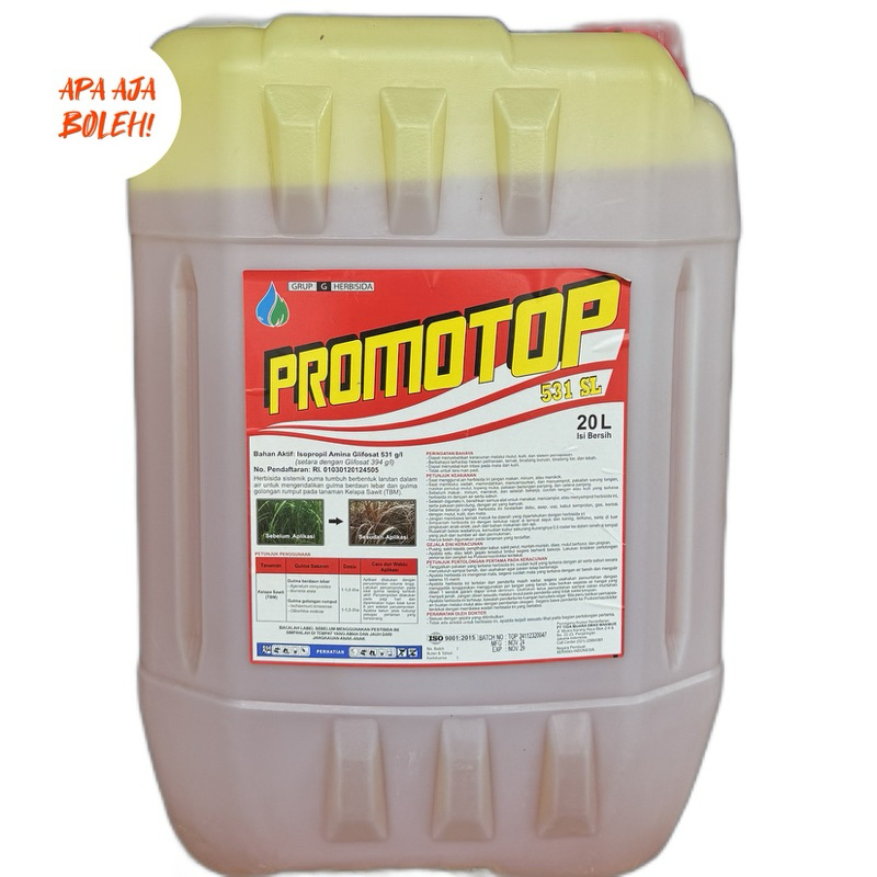 Jual HERBISIDA PROMOTOP 531 SL 20 LITER MAHAKAM/RACUN KUNING SISTEMIK ...