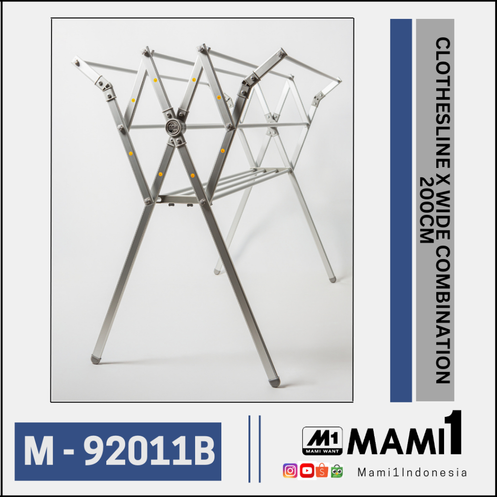 Jual MAMI1 M-92011B Clothesline X Wide Combination | Shopee Indonesia