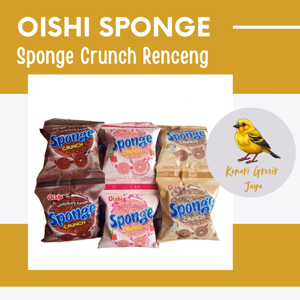 Jual Oishi Sponge Crunch Renceng All Varian 9 Gram x 10 Pcs | Shopee ...