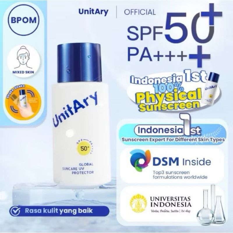 Jual [100% ORI] SUNSCREEN UNITARY PHYSICAL SUNSCREEN ORIGINAL 30ml ...