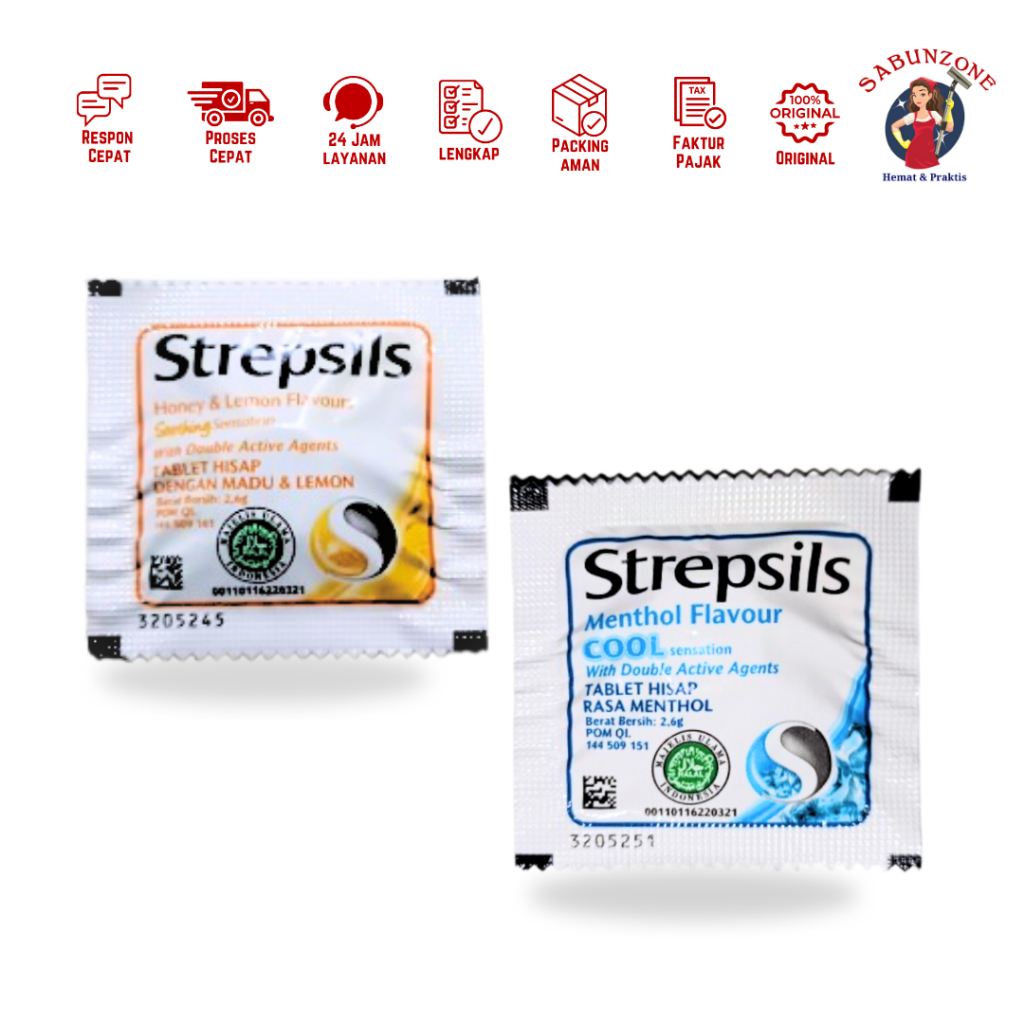 Jual Strepsil Honey & Lemon / Cool Mint Permen Pelega Tenggorokan 2.6 ...