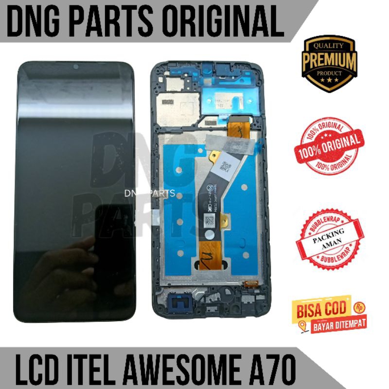 Jual LCD TS TOUCHSCREEN FULLSET FRAME ITEL AWESOME A70 A665L ORIGINAL ...