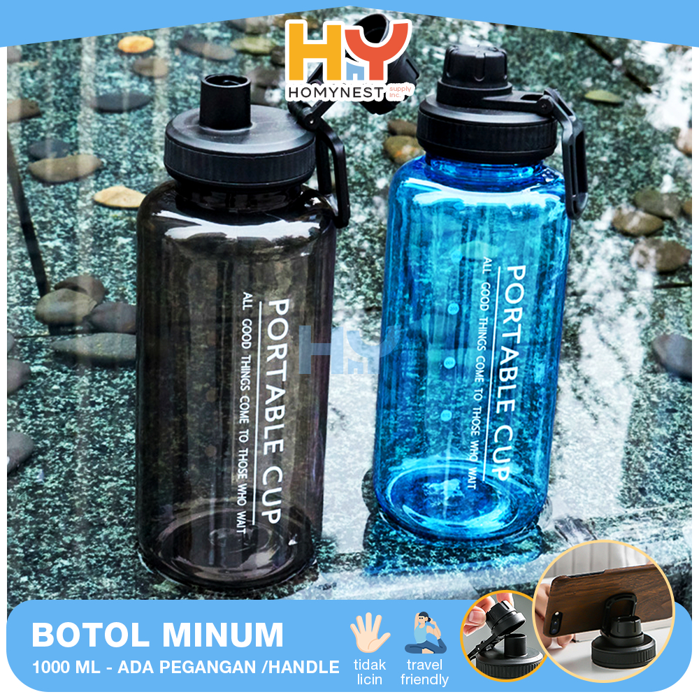 Jual HOMYNEST Botol Minum Tanpa Sedotan 1000ml Water Bottle Olahraga ...