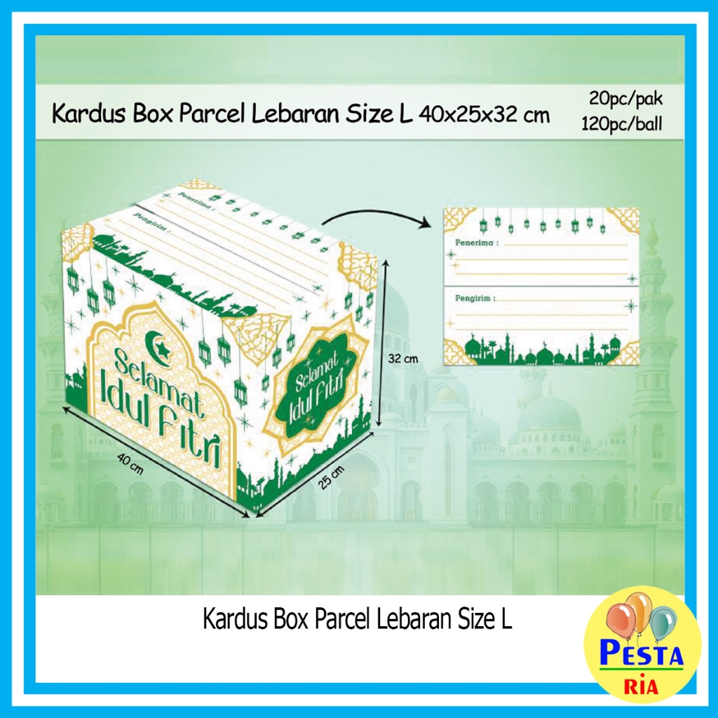 Jual Murah!! ( 1bal isi 120pcs) Box Parcel Lebaran 32x25x29cm /Kardus ...