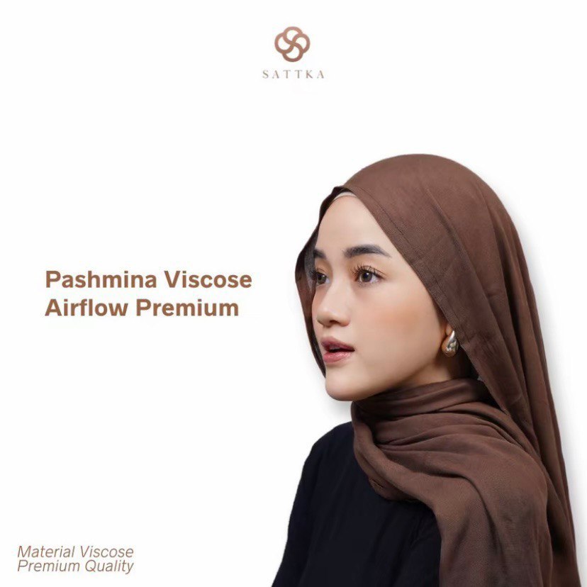 Jual Pashmina Viscose Airflow PREMIUM Sattka Basic Medan | Shopee Indonesia