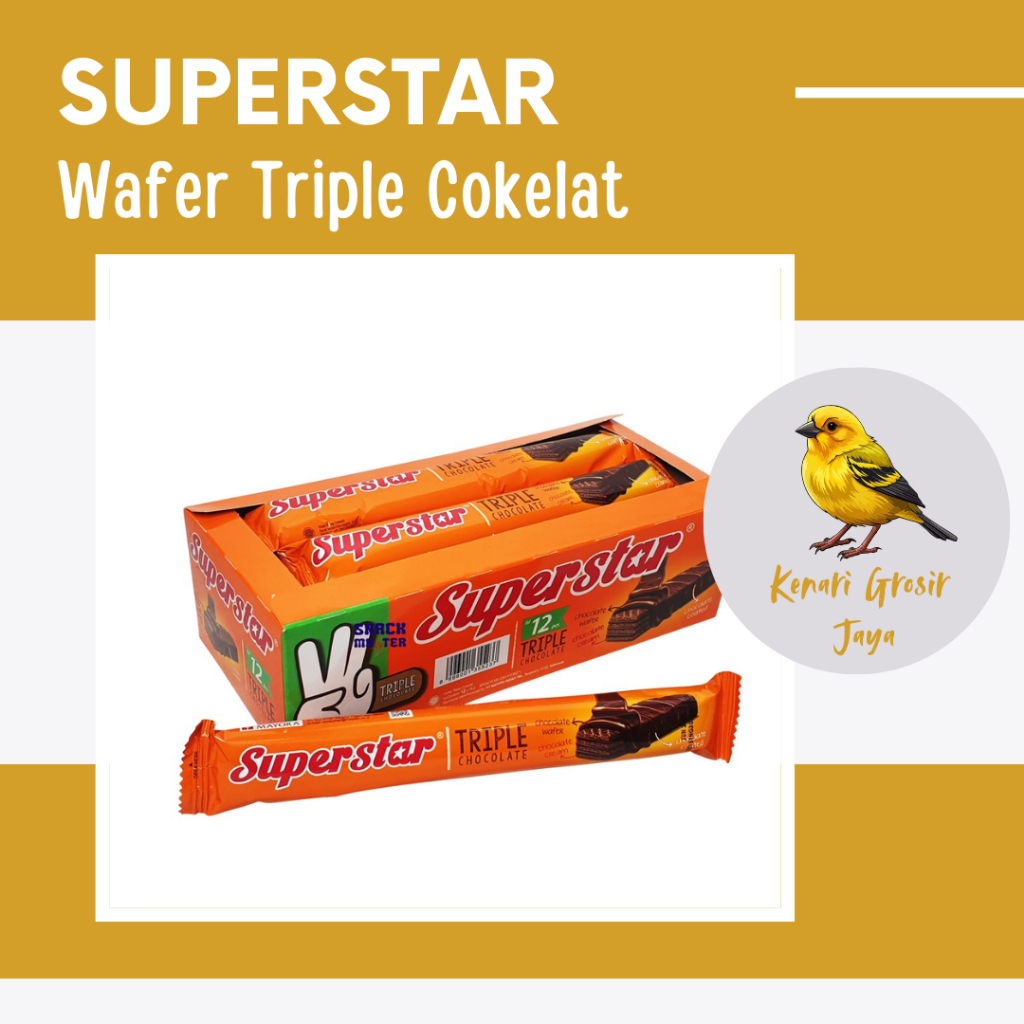 Jual Superstar Triple Choco Wafer Box 16 Gram x 20 Pcs | Shopee Indonesia