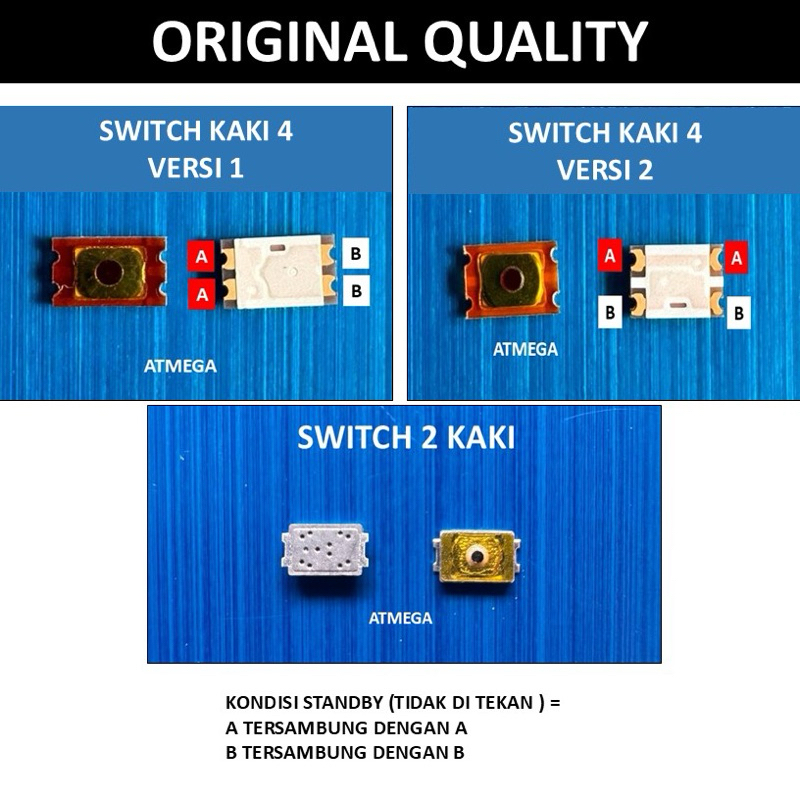 Jual SWITCH TOMBOL FLEKSIBEL ON OFF VOLUME HP 2 KAKI 4 KAKI ALL MERK ...