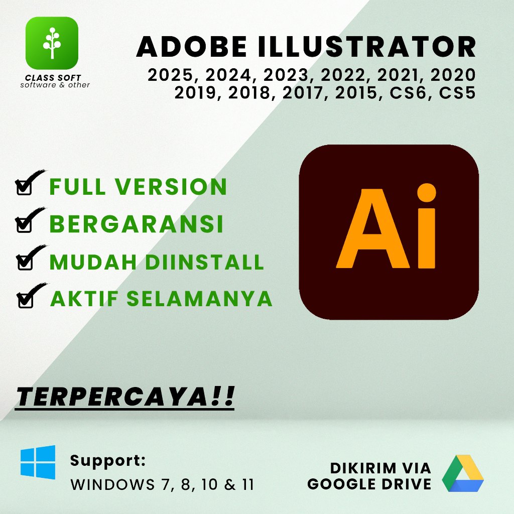 Jual Illustrator Full Version Terbaru/Lama CLASS_SOFT I Windows 11, 10 ...
