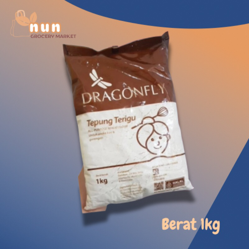 Jual TEPUNG TERIGU DRAGON FLY 1kg BAHAN OLAHAN KUE DAN MASAKAN | Shopee ...