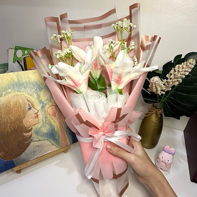 Jual BUKET BUNGA LILY FLOWERS ARTIFICIAL | Shopee Indonesia