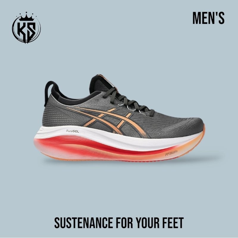 Jual Sepatu lari pria Gel Nimbus 27 Men's Carbon Mojave | Shopee Indonesia