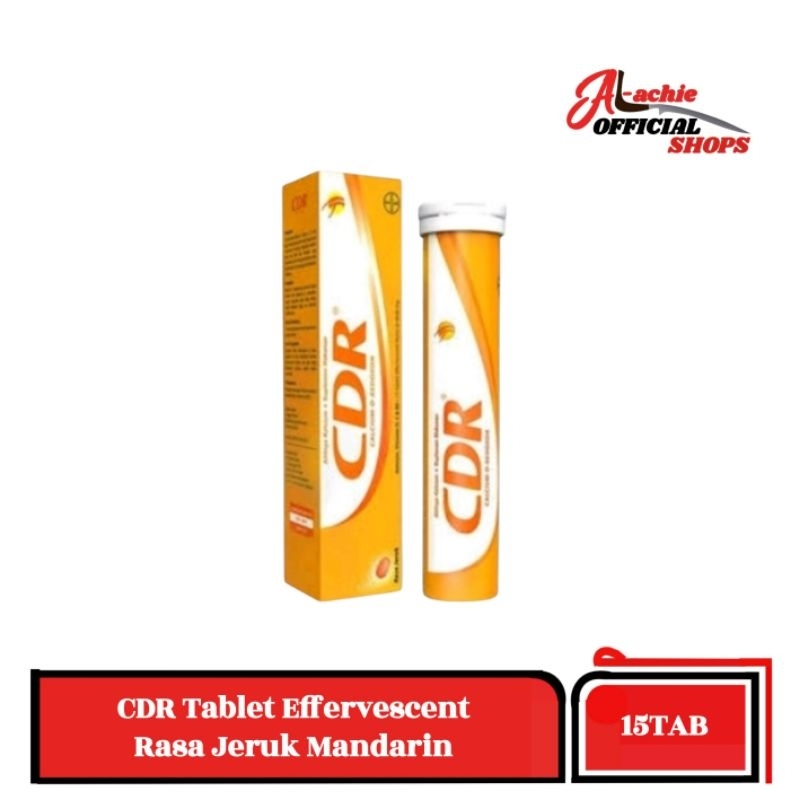 Jual CDR Tablet Effervescent Rasa Jeruk Mandarin 15 Tablet | Shopee ...