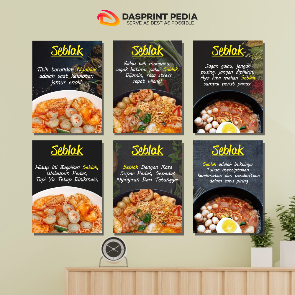 Jual Pajangan Dinding Makanan Seblak Poster Dinding Seblak | Shopee ...