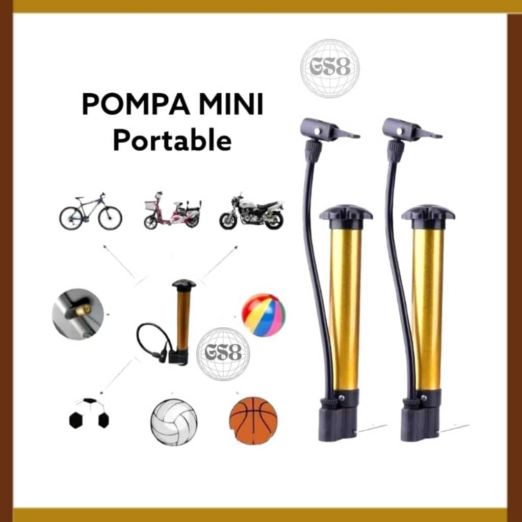 Jual (GS8)Pompa Sepeda /Pompa Ban Sepeda Mini Portabel | Shopee Indonesia