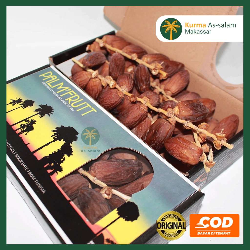 Jual Kurma Palm Fruit Dates Tunisia 500 gram I Fresh Deglet Nour Dates ...