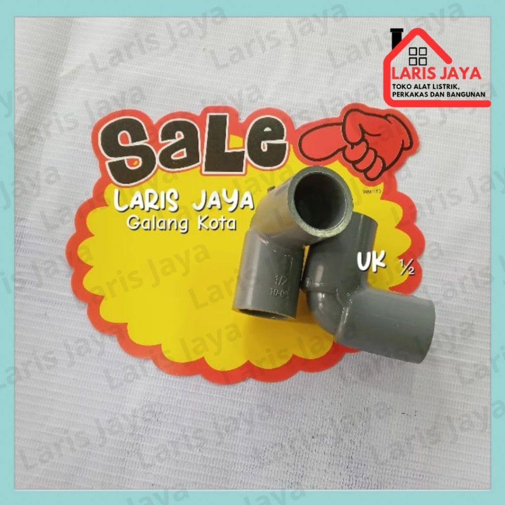 Jual Elbo Pipa / Elbow Pipa / Knee Pipa PVC Rucika 1/2 3/4 Inchi ...