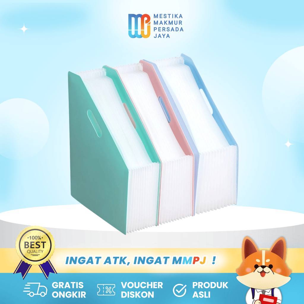 Jual Deli Standing File Organizer A4 100% Bahan Import - Tempat ...