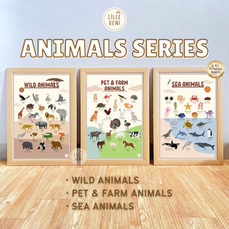 Jual (LGN) ANIMAL SERIES (Hewan Liar, Laut, Peliharaan&Ternak) - Wipe ...