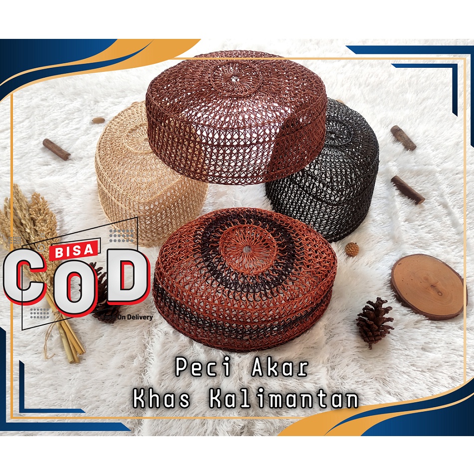 Jual 22 Murah Banget Peci Rotan Akar khas kalimantan kopyah kalimantan ...