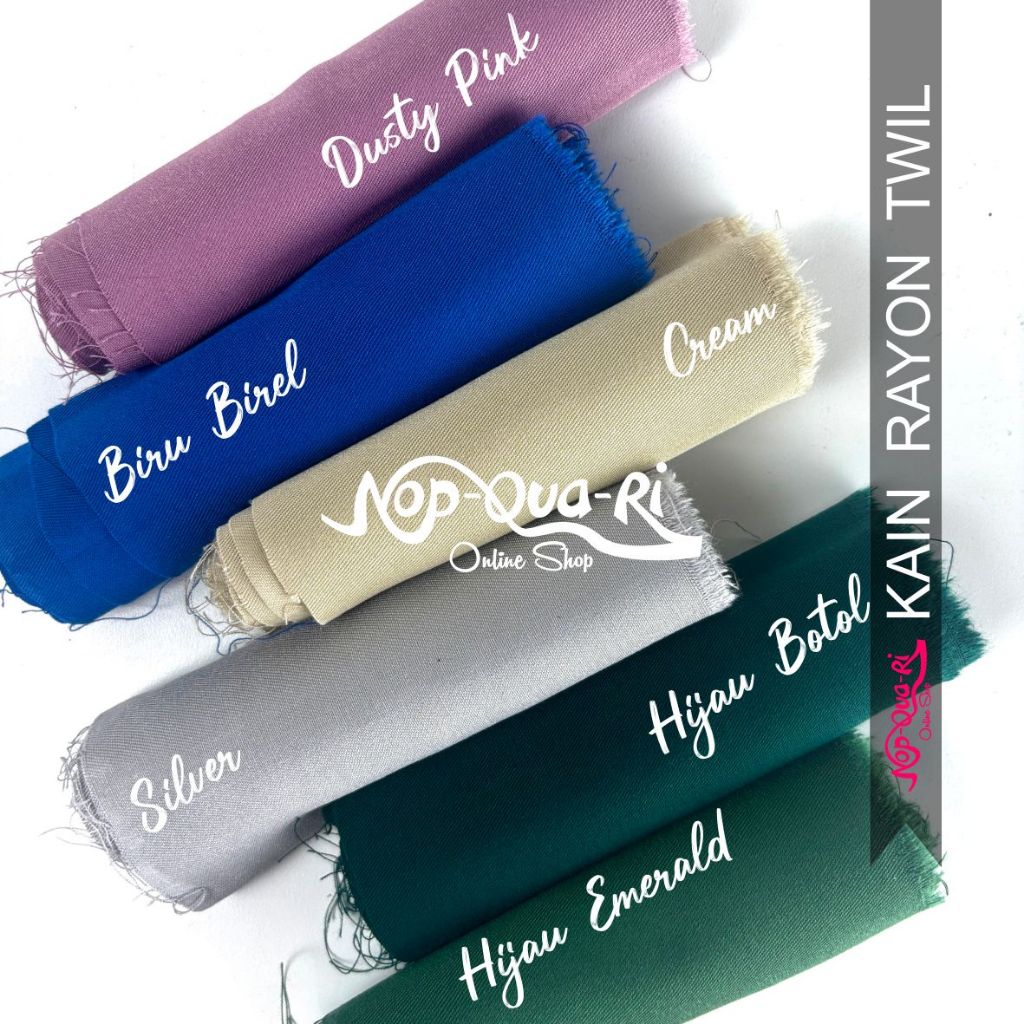 Jual Kain Rayon Twill Premium - Rayon Polos berbagai Macam Warna #1 ...