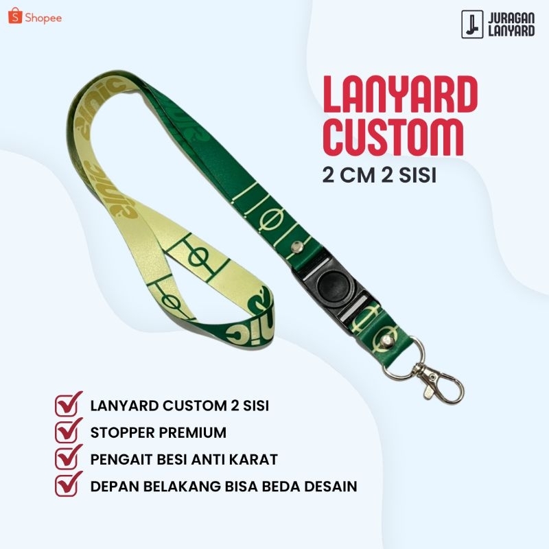 Jual (2-3 HARI) LANYARD PRINTING SUBLIM 2 SISI LEBAR 2 CM / TALI ID ...