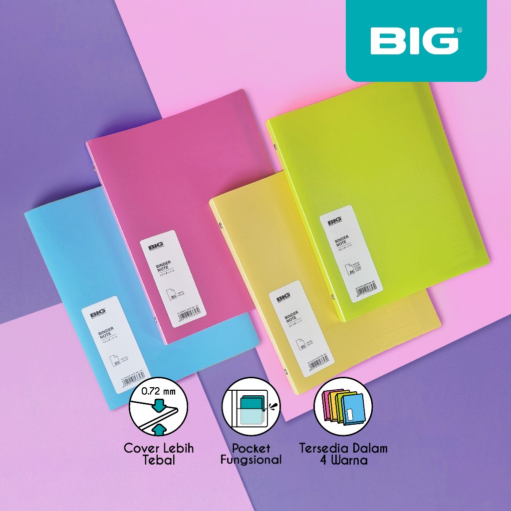 Jual BIG Binder Note B5 Ring Warna Pastel Polos BN-102 | Shopee Indonesia