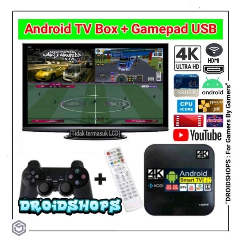 Jual Android TV Box STB + Gamepad USB Paket Games Android APK SIAP Main ...
