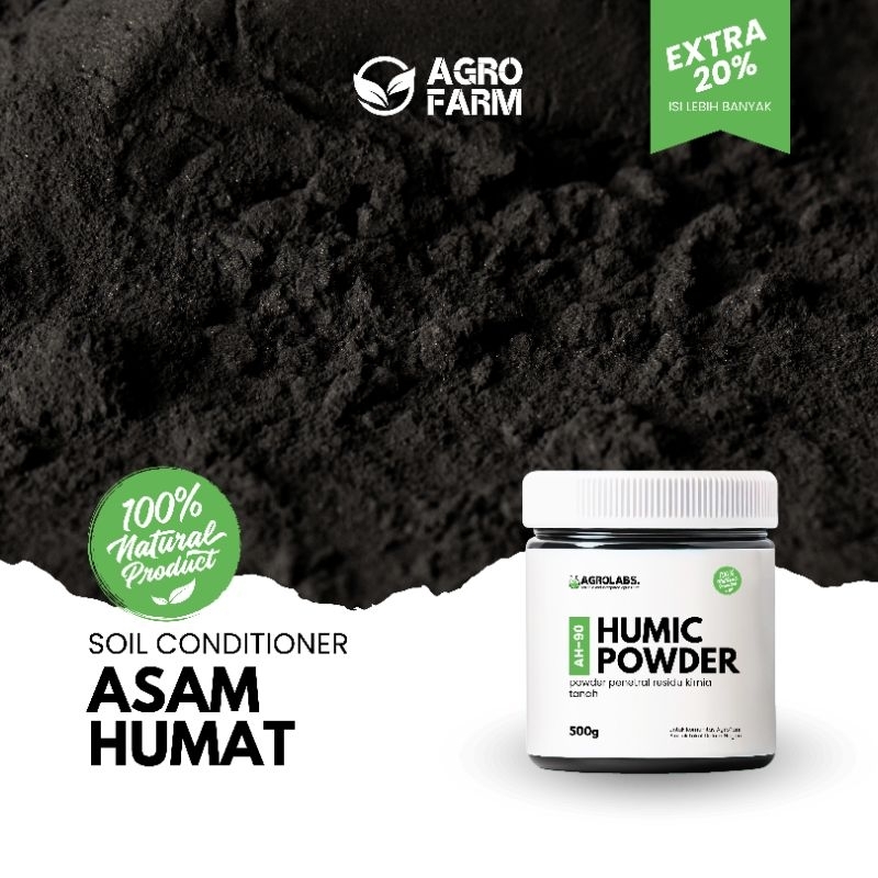 Jual Asam Humat HUMIC ACID AH 90% 500g Soil Conditioner Pembenah Tanah Larut Air | Shopee Indonesia
