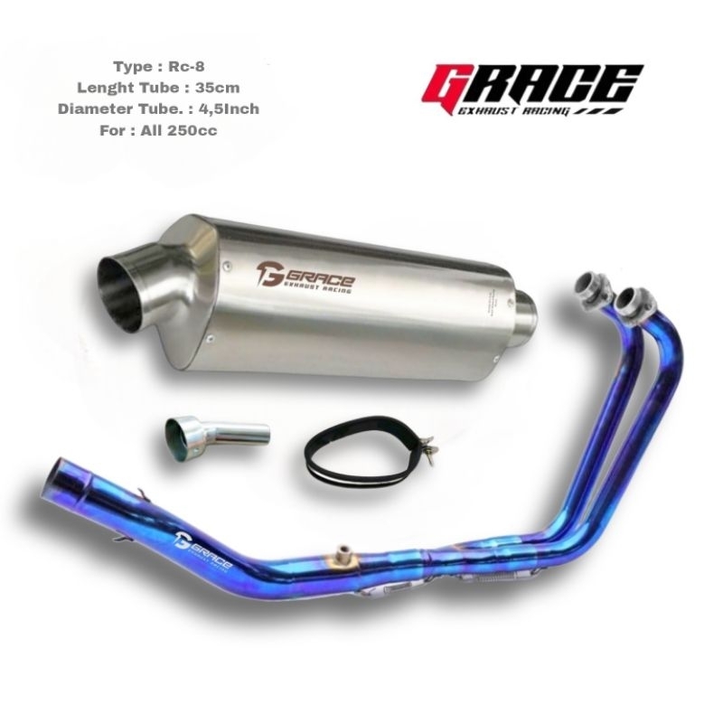 Jual knalpot R25/mt25 cbr250rr ninja 250fi fullsystem inlet 60mm ...