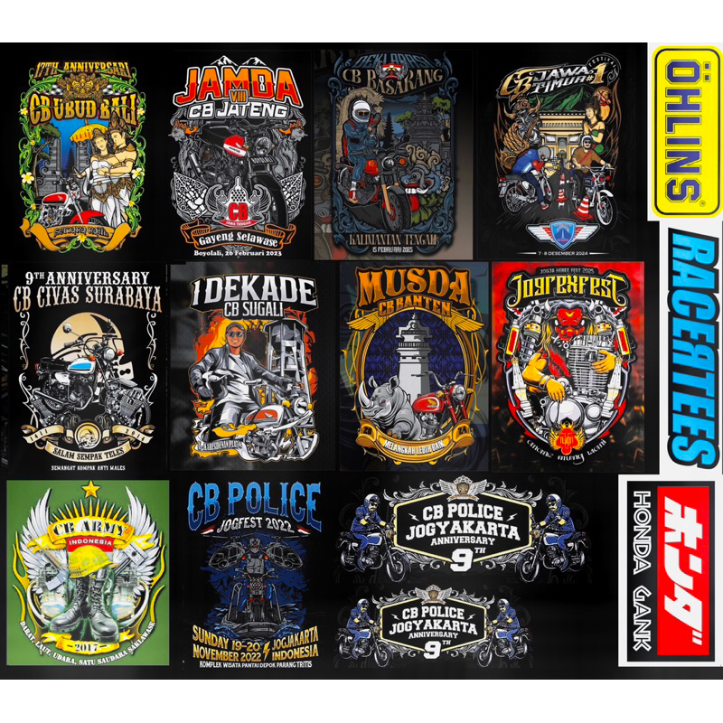 Jual STIKER ACARA CB TOURING isi 12 PCS police sticker cb GL MP C70 ...