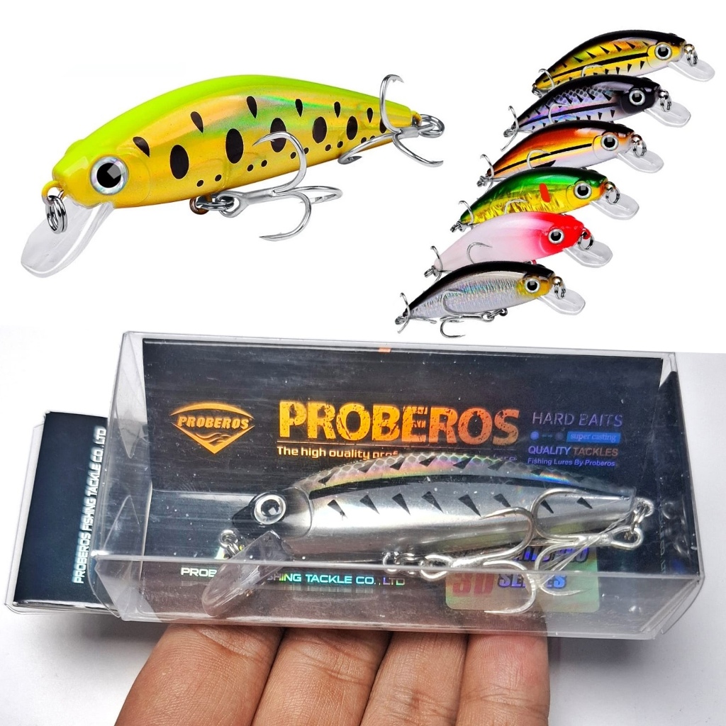 Jual Minnow Proberos 7.5cm 11g Mata Kail Treble Hook 3x Strong Sinking ...