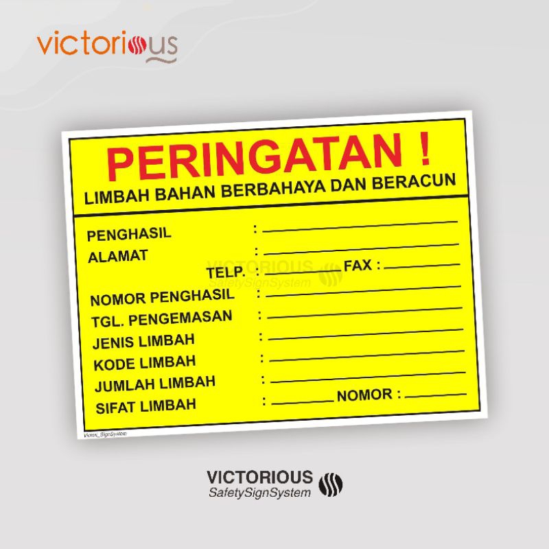 Jual Sticker Label Limbah B3 | Hazardous Material Sticker Label ...