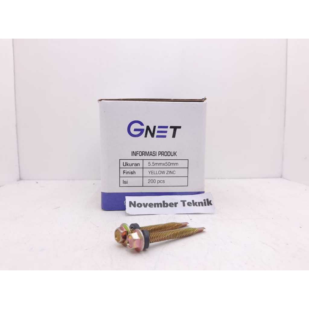 Jual 200 Pcs 1 Pak Baut Roofing 7 Cm Baut Spandek 12 X 70 Baut Atap 7 ...