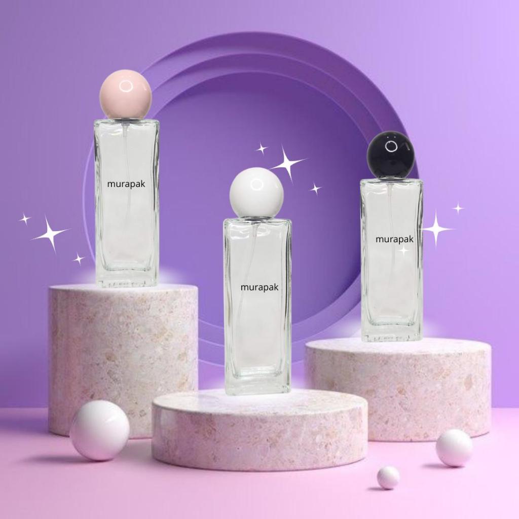 Jual BOTOL PARFUM 50ML KOTAK TINGGI SEMIPRESS - KACA TEBAL CAP BULAT ...