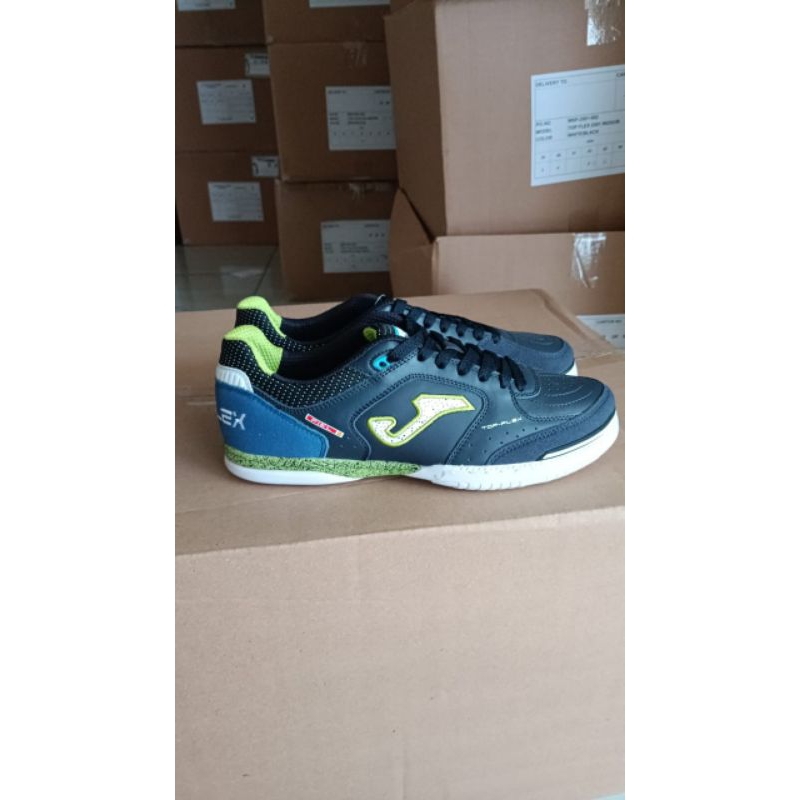 Jual (Navy leather) sepatu futsal joma topflex original new tanpa box ...