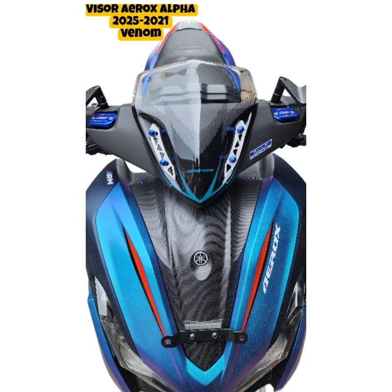 Jual Visor Aerox ALPHA TURBO dan New Aerox 155 Connected 2021-2025 merek SECTBILL PNP | Shopee ...