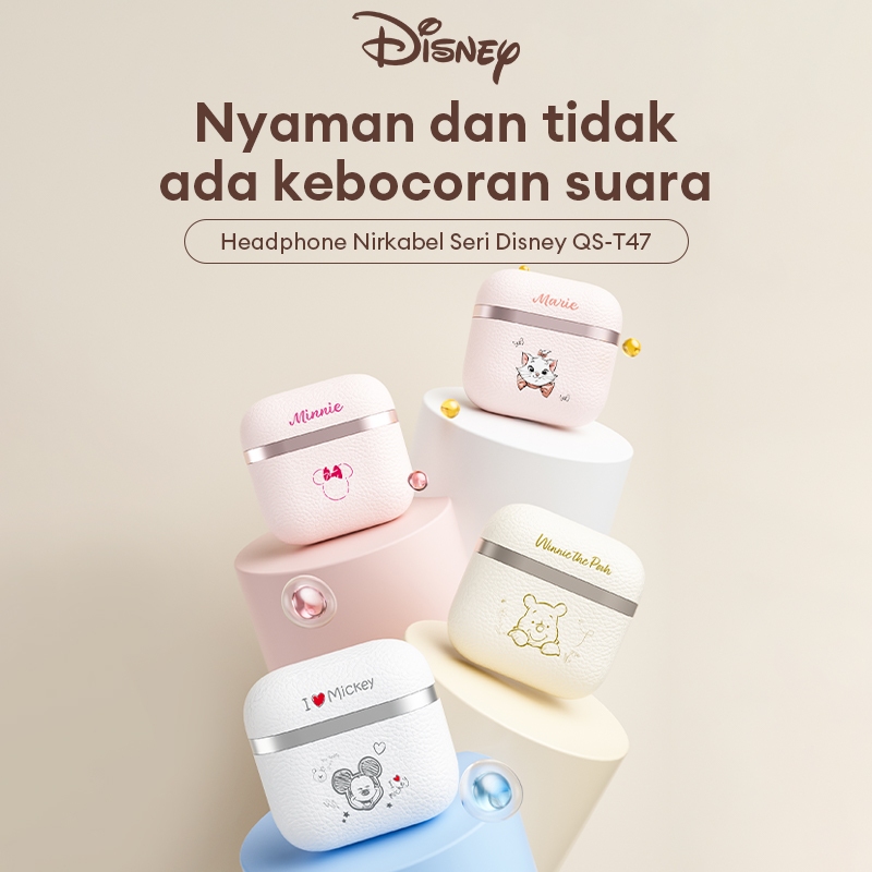 Jual Disney QS-T47 TWS Mini Earbuds Wireless Bluetooth Earphones HiFi Stereo Sound HD Call With ...