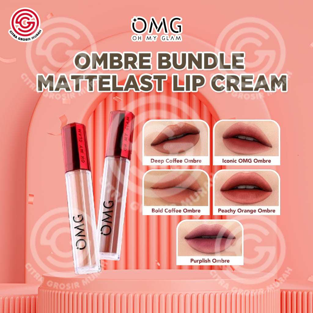 Jual OMG Oh My Glam Paket Ombre Mattelast Lip Cream || OMG Ombre ...