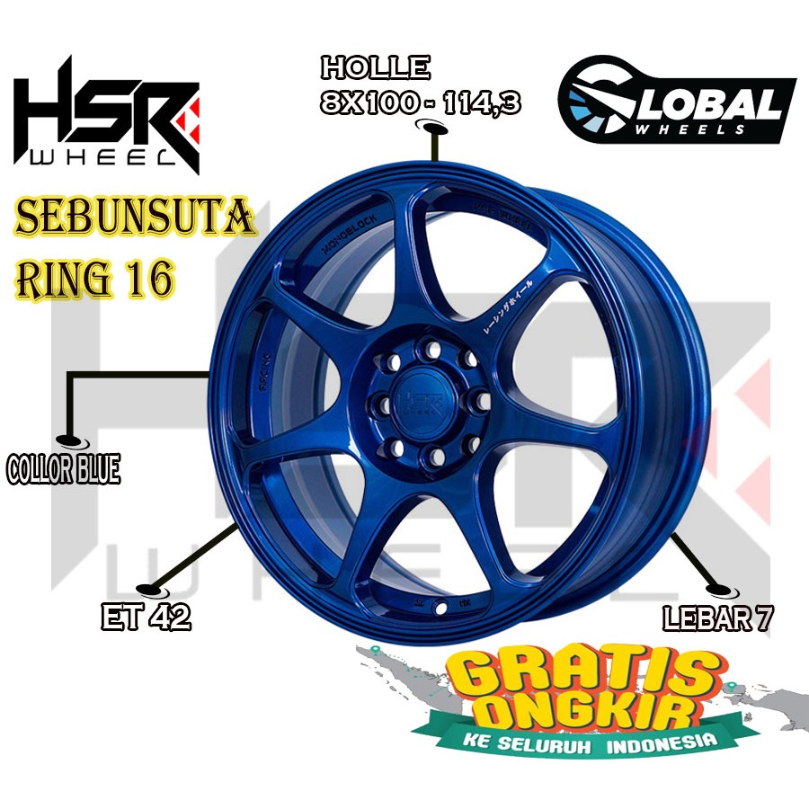 Jual Velg Mobil Jdm Ring 16 HSR Sebunsuta Buat Jazz, Calya, Yaris, Mobilio, Kijang, Livina Dll ...