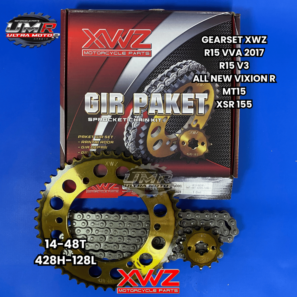 Jual GEAR GIR SET GIR PAKET R15 V3 VIXION R R15 VVA XSR 155 14 48T 428H XWZ | Shopee Indonesia