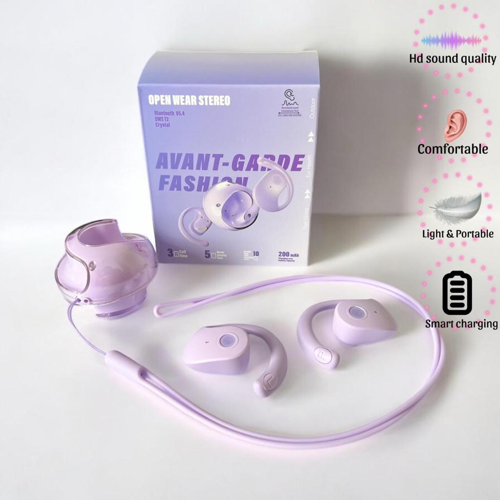 Jual MoonLight - TWS OWS T2 Earphone Bluetooth Open Wear Stereo OWS T2 ...