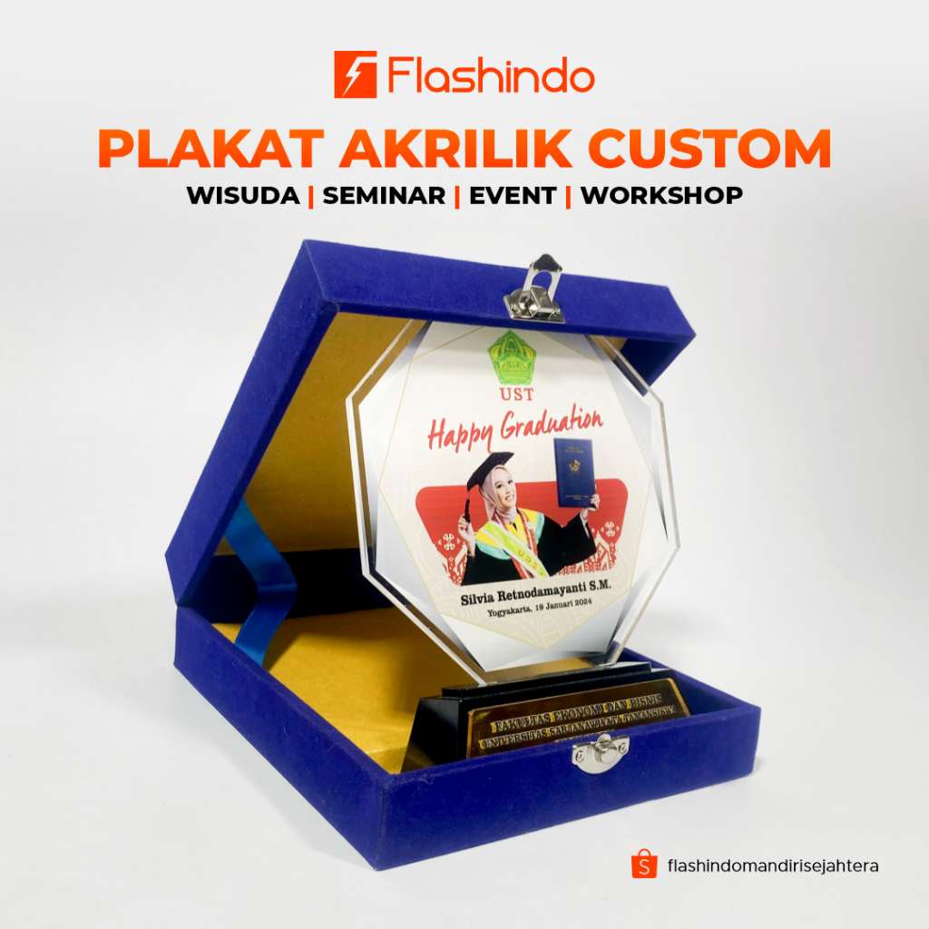 Jual Plakat Souvenir / Merchandise Plakat Akrilik Custom Print UV ...