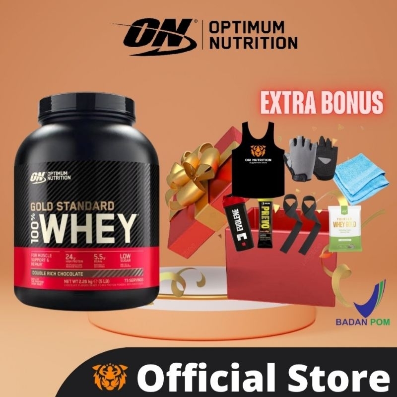 Jual Optimum Nutrition whey gold standard 5 lbs on wgs protein 5 lb | Shopee Indonesia