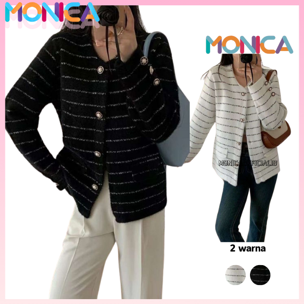 Jual Monica Atasan Dan Jaket Modis Knitwear Wanita Setelan Wanita ...