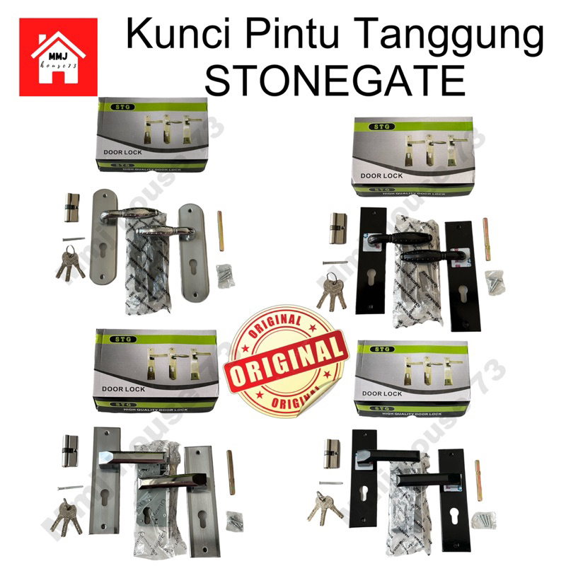 Jual Kunci Pintu Tanggung Stonegate Bulat Bintik/Kotak/Warna Silver ...