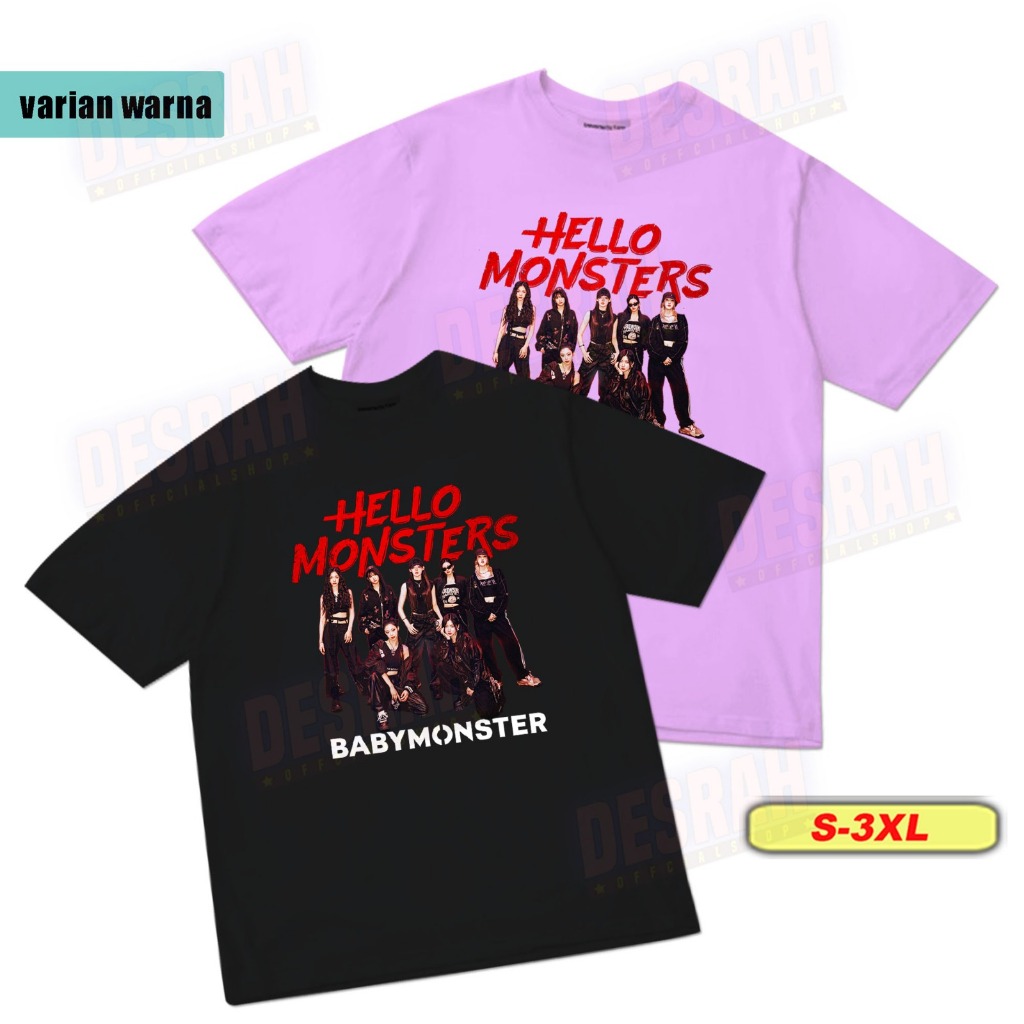 Jual kaos korean kpop BABYMONSTER Tour 2025 HELO MONSTER versi photo ...