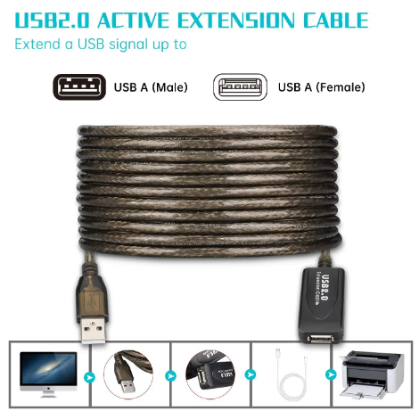 Jual USB Extension Active USB 2.0 15m 20m 25m Extension Aktif ...