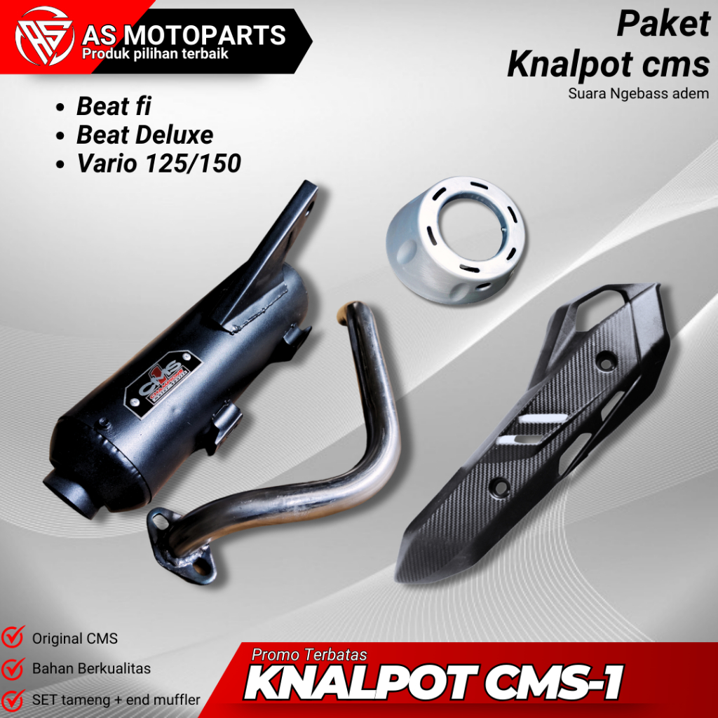 Jual KNALPOT CMS BEAT FI BEAT DELUXE NGEBAS ADEM VARIO 125/150 SCOOPY ...