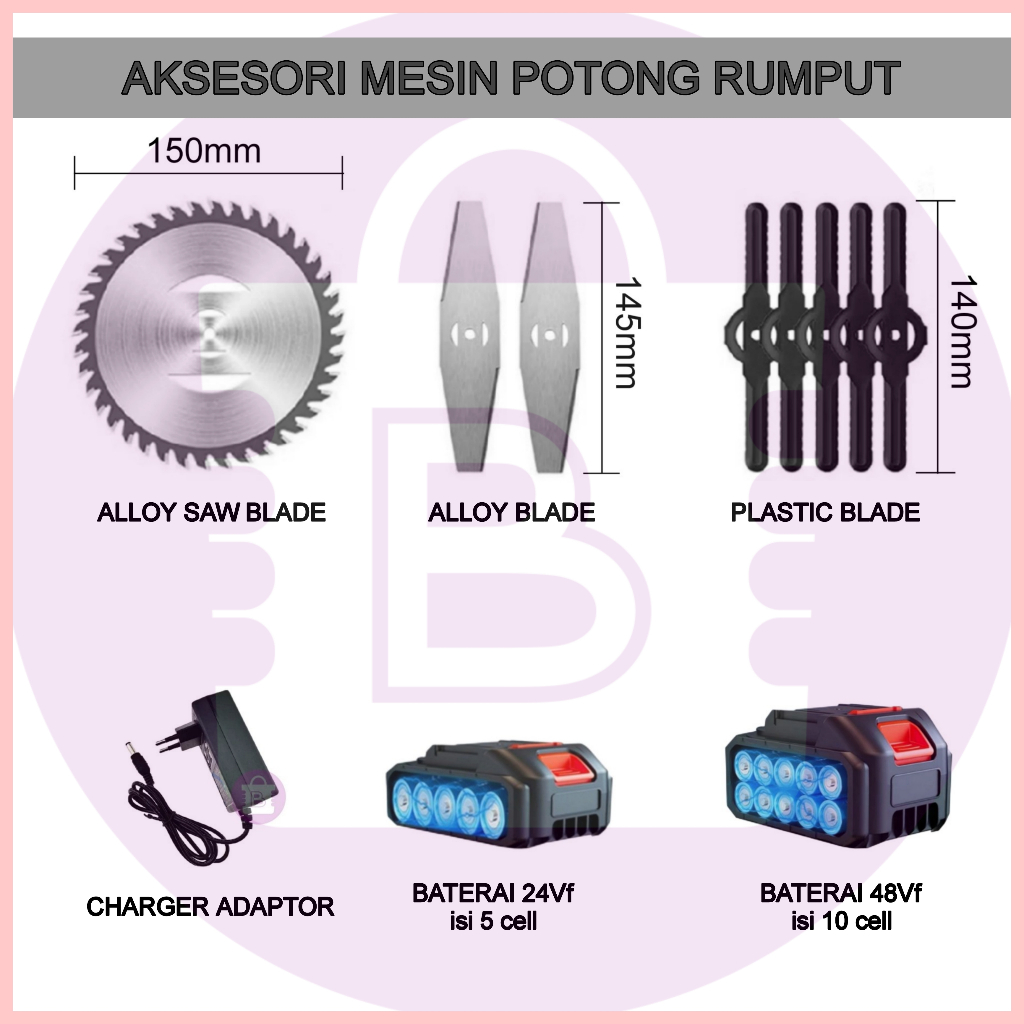 Jual Pisau Mesin Potong Rumput | Sparepart Mesin Potong Rumput Baterai ...