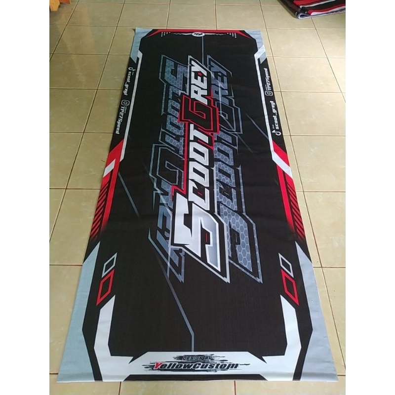 Jual BANNER KARPET ALAS MOTOR CUSTOM NAMA 180X75 | Shopee Indonesia